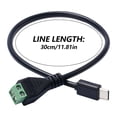 30cm Type C Adapter Cable to 2 Pin Terminal 9V 12V 20V 3A Solderless ...