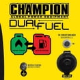 Champion 3400 Watt Portable Electric Start Dual Fuel Inverter Generator ...