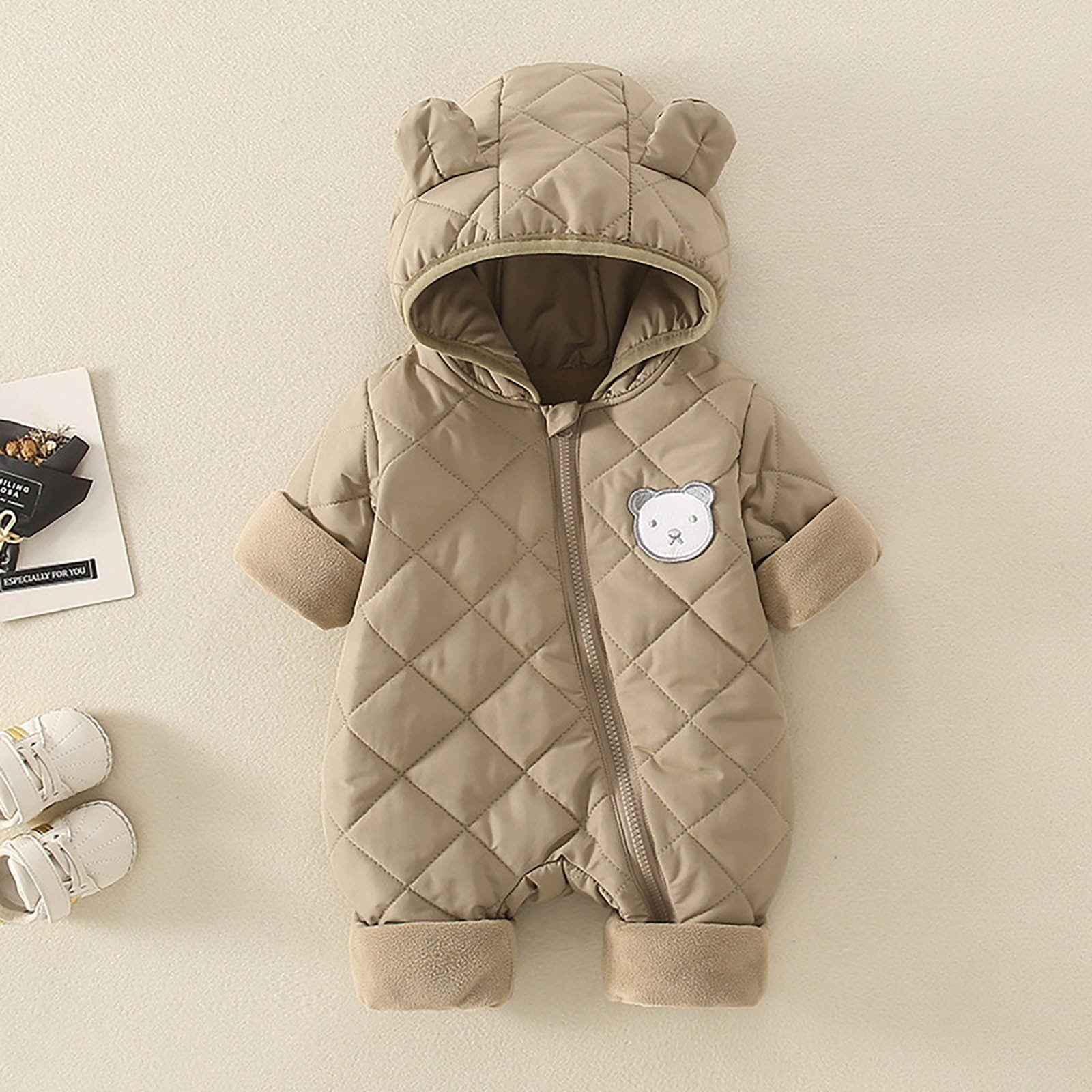 Click here for Wenxiaoo Infant Snowsuit Puffer Romper Hooded Coat... prices