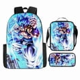10 Styles Anime Fighter Character Print 17 Inch 3-Piece Backpack Set ...