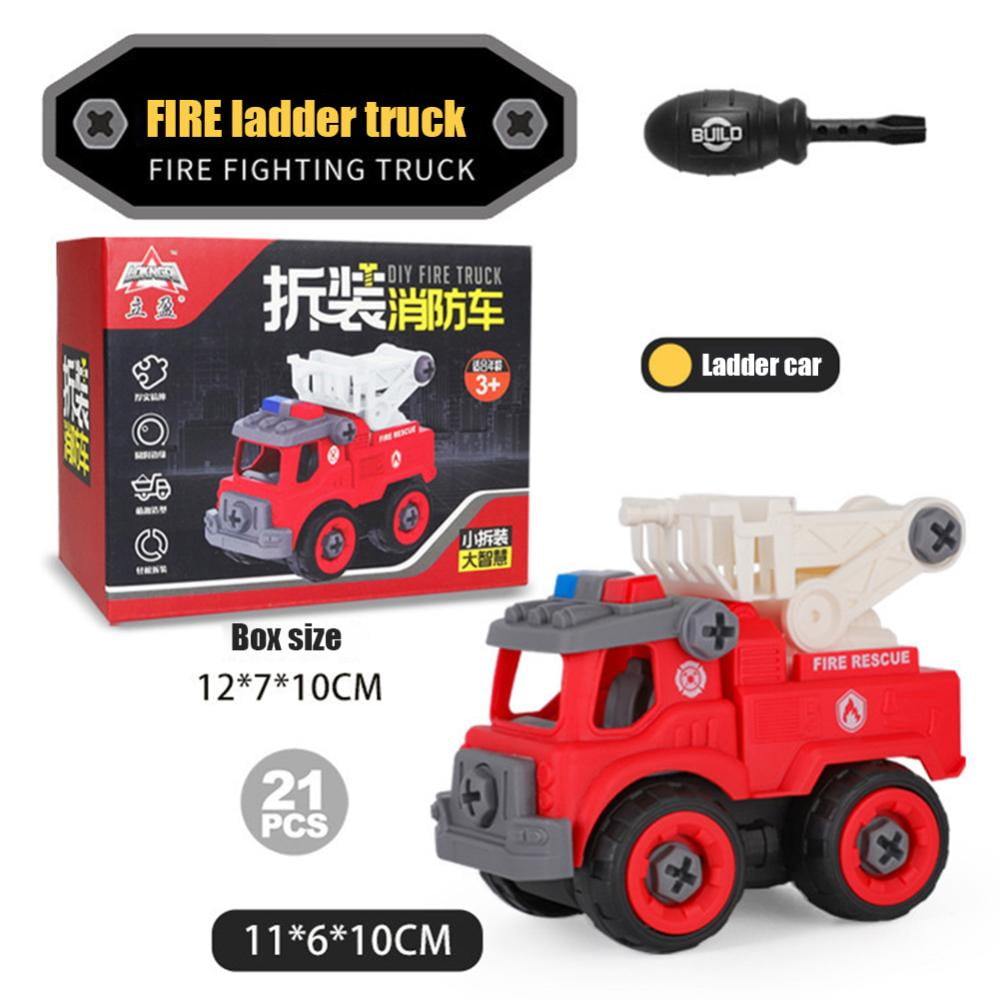 Godderr Kids Engineering Vehicle Disassembly Toy ,Assembly Fire Truck ...