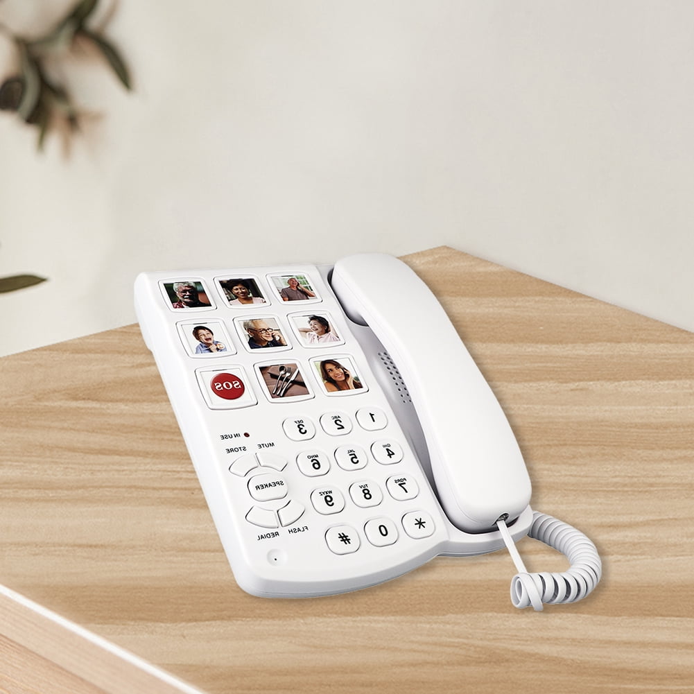 Teléfono con cable Big Button Phone 9 Piction para pacientes con ...