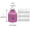 5PK Ceramic Nozzle Cups for TIG Welding Torch SR WP-9/20/25 - Walmart.com