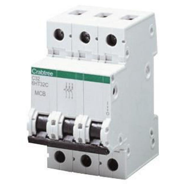 CRABTREE - 32A TP MCB, C Curve 10kA - Walmart.com