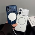 Plating Bling Glitter Camera Protection Magnetic Phone Case for iPhone ...