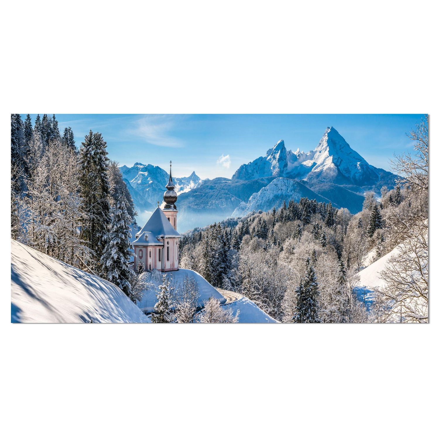 Click here for Designart Winter In The Bavarian Alps Canvas Wall... prices