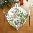 GZHJMY Set of 1 Field Flowers Satin Napkin Square 20 Inches Table ...