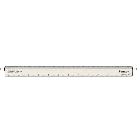 Chartpak 238 Adjustable Triangular Scale for Architects, 12 Aluminum w ...
