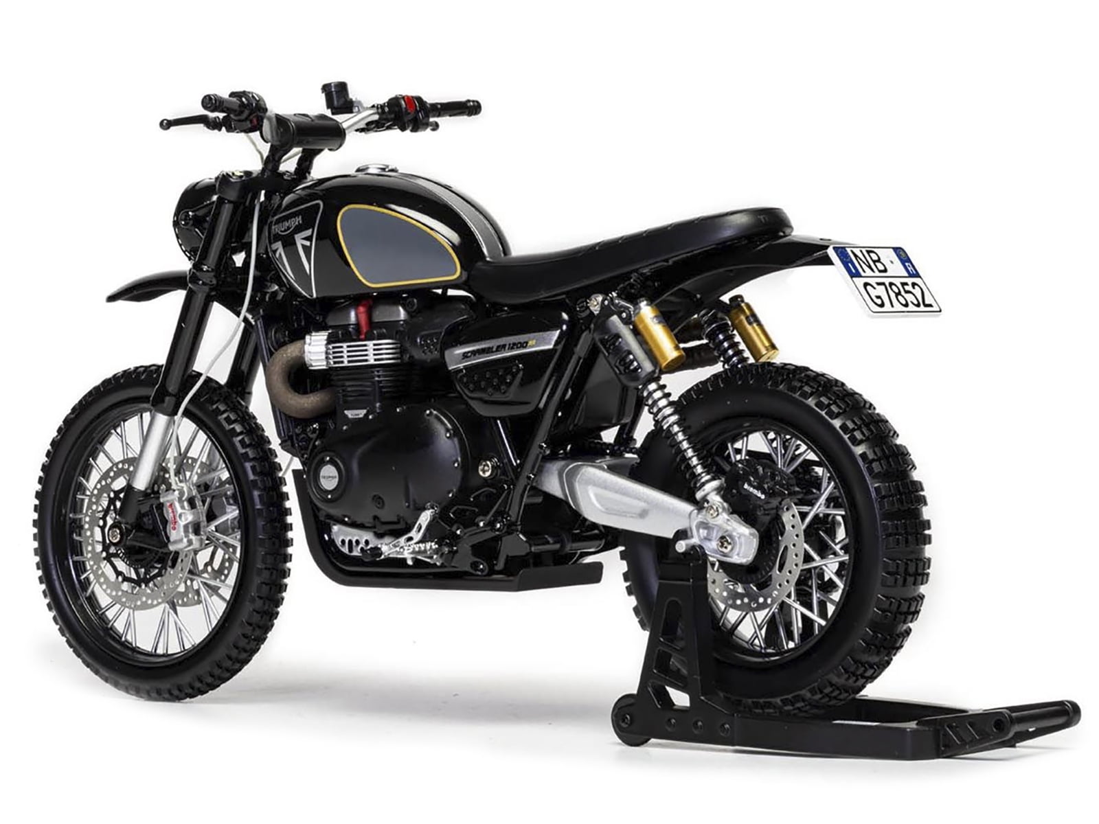 Triumph Scrambler 1200 (Matera) Motorcycle Black James Bond 007 "No Time To Die" (2021) Movie ...