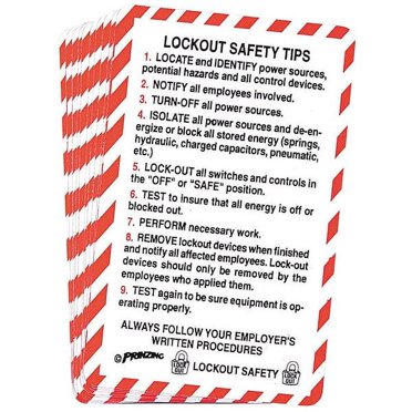 Brady Lock out tag out Wallet Cards,PK10 LOSC13 BI - Walmart.com