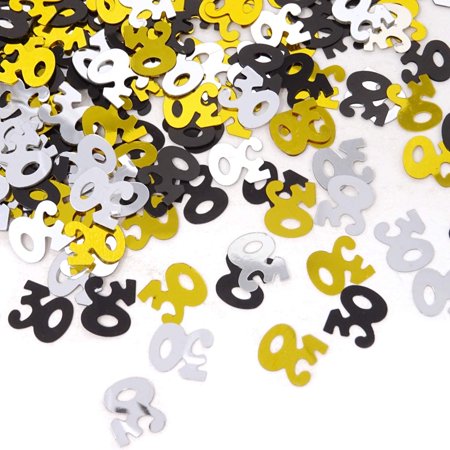 2100 Pieces 1.6Oz Double Sided Sparkly Number 30 Confetti for 30th ...
