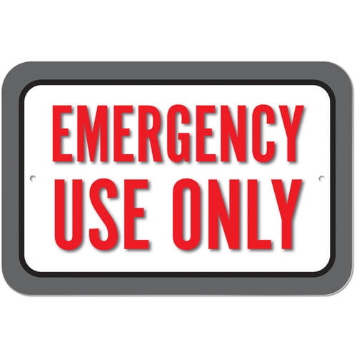 Emergency Use Only Sign - Walmart.com