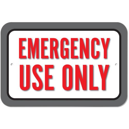 Emergency Use Only Sign - Walmart.com