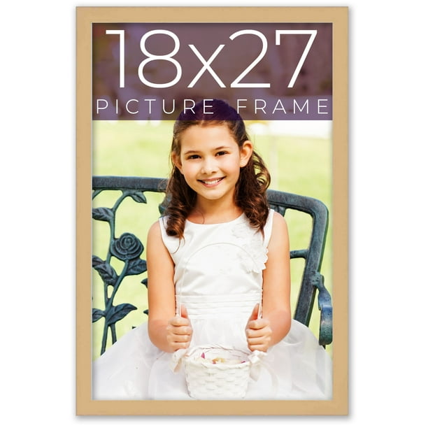 18x27 Shadow Box Frame Brown | 0.875 inches Deep Real Wood Contemporary ...