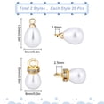 1 Box 40Pcs 2 Style Teardrop Diamond Pearl Beads Rhinestone Pearl ...