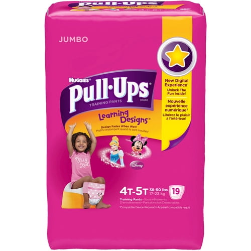 Huggies Pullups Learning Designs 4t-5t Girl 19ct - Walmart.com