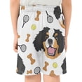BZSMCE Adjustable Drawstring Casual Shorts With Dog Tennis Racket Bone ...