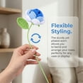 Unique Bargains 4Pcs Handmade Crochet Long Stem Realistic Fake Roses ...