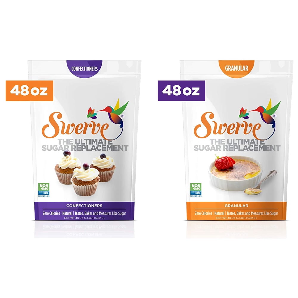 Swerve Sweetener Bakers Bundle (Granular & Confectioners, 48 Ounce Each ...