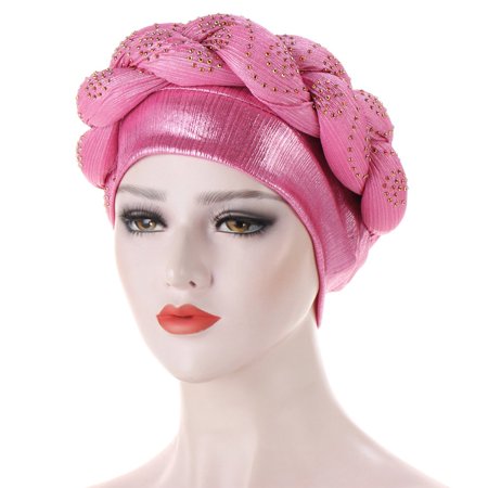 Turban Cap Latest Auto Gele Headtie Islamic Hat With Shiny Stones Hat ...