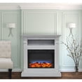 Cambridge Sienna 34" Freestanding White Mantel Electric Fireplace ...