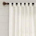Lush Decor Farmhouse Faux Linen Tab Top Window Panel - Dark Linen ...