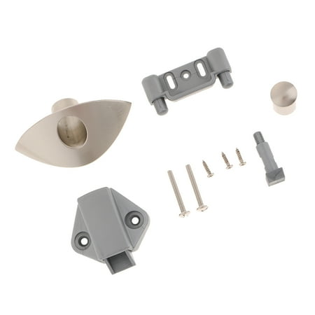 Push Button Up Locks Knob Latch Camper RV Boat Cabinet Sliver Gray ...