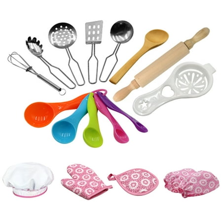 Complete Kids Cooking Baking Toy Set Role Play Kitchen Utensils Baking ...
