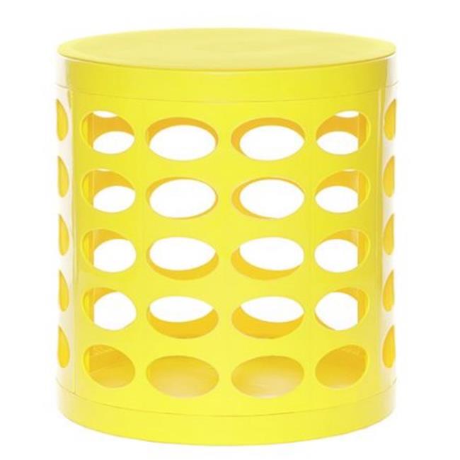 NuSteel TT-107YBV Otto Storage Stool - Round Plastic Storage Ottoman ...