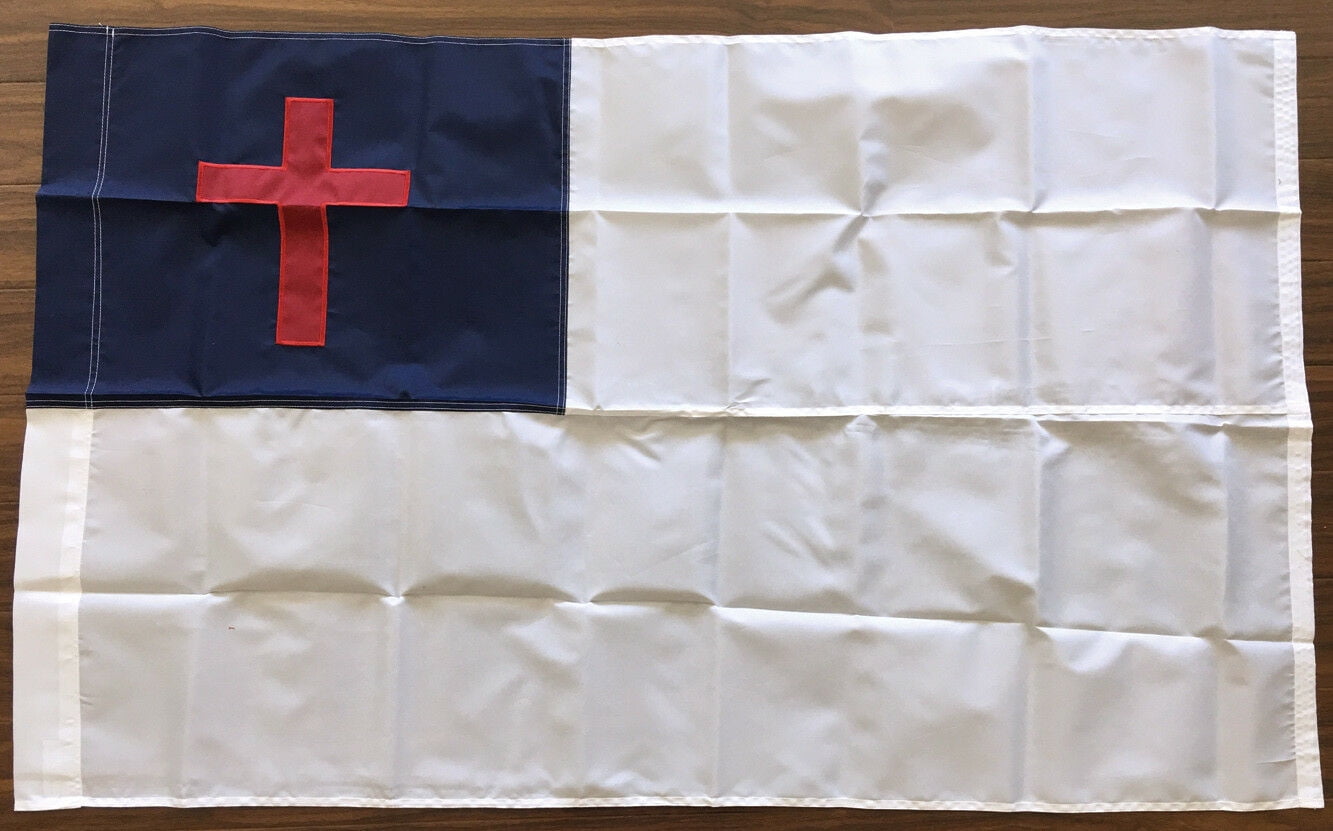 Christian Embroidered 3'X5' Flag Rough Tex® 150D Nylon - Walmart.com