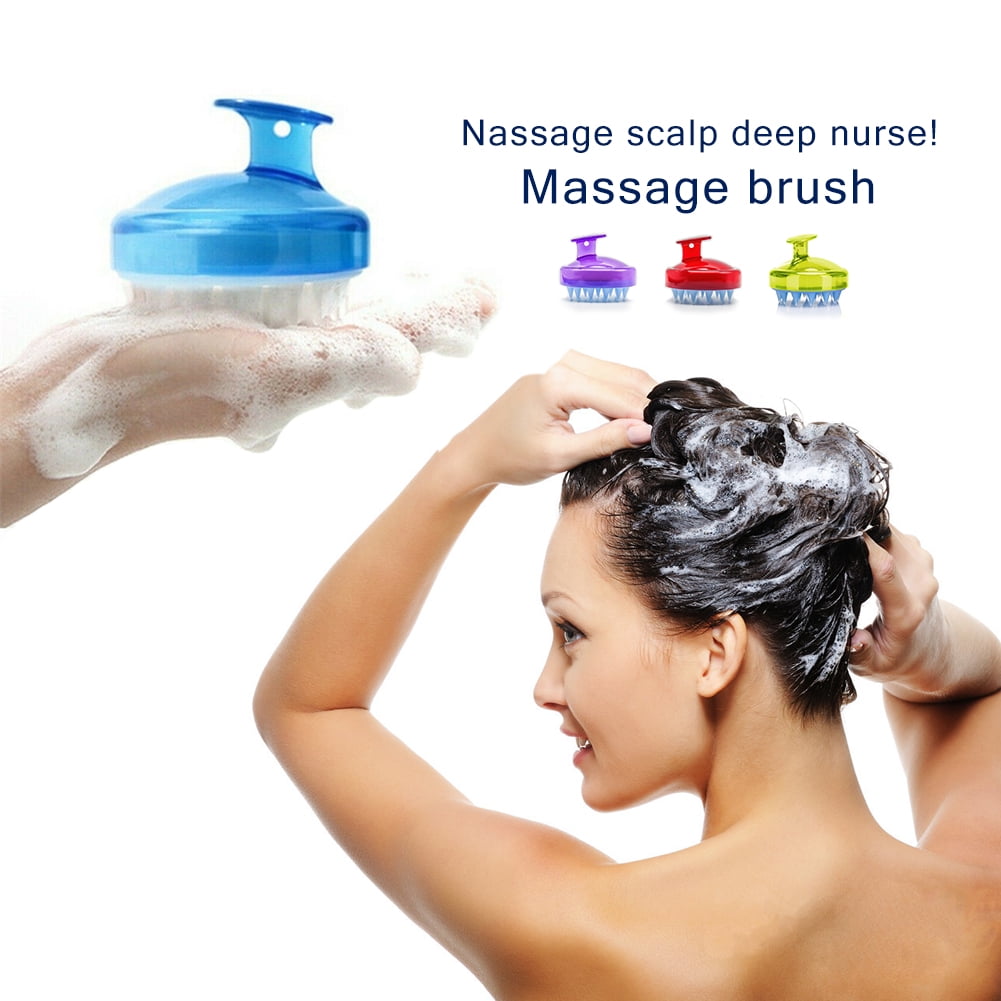 4 Pack Hair Scalp Massager Shampoo Brush Wet And Dry Hair Scalp Brush With Soft Rubber