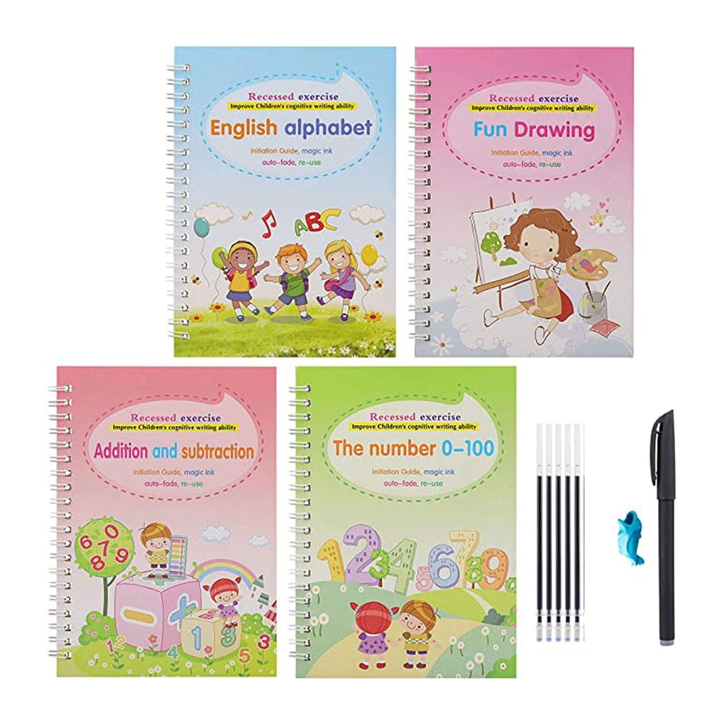 sweethay Cuaderno de escritura a mano, letras educativas con ranuras ...