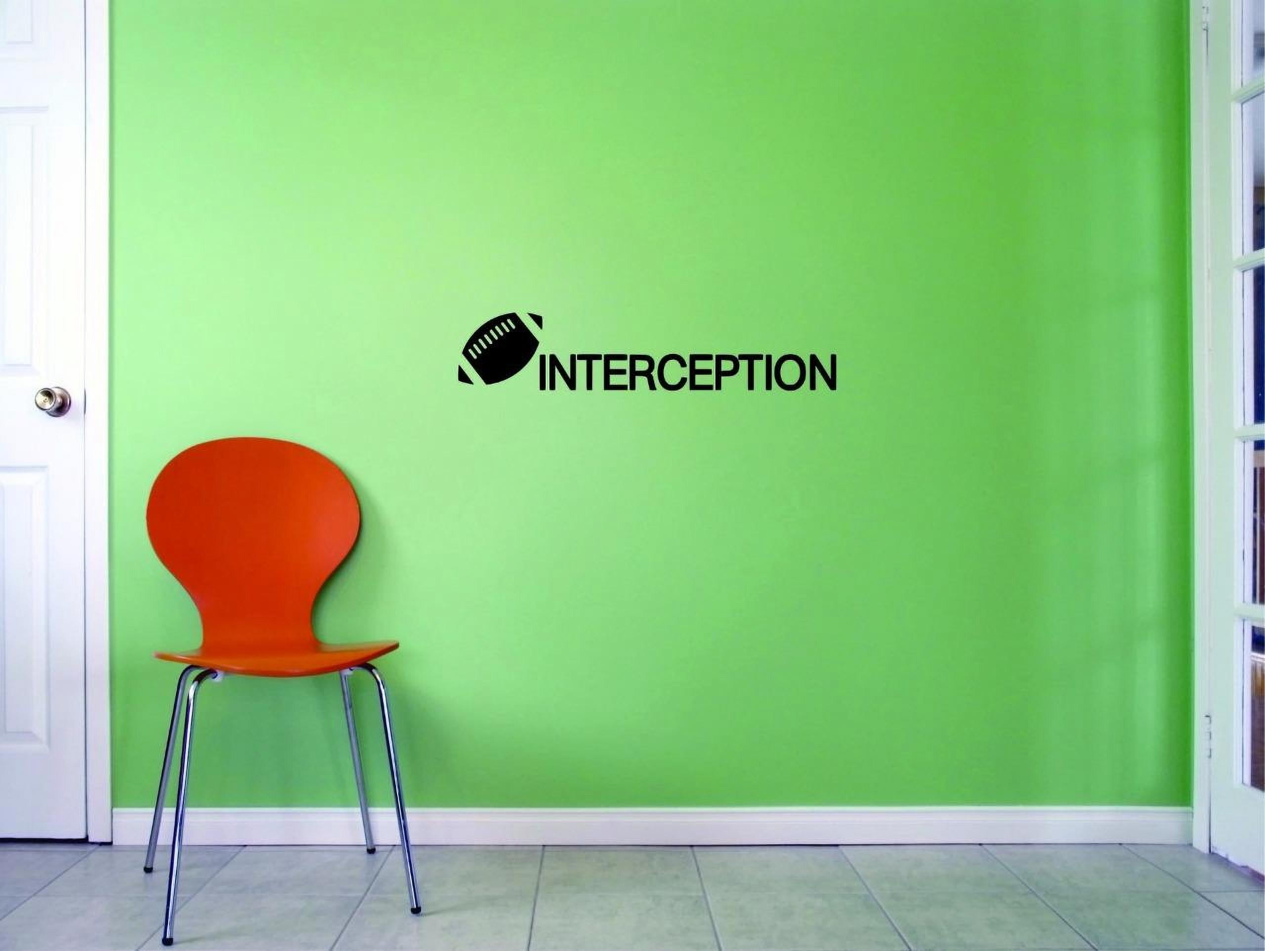 Custom Decals Interception Wall Art Size: 8 X 20 Inches Color: Black ...