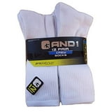 AND1 Men's Cushion Crew Socks 12 Pack, Sport Socks with Arch Support ...