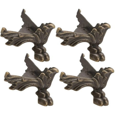 Wooden Box Feet, 4 Pcs Four Sides Fixed Wood Case Legs Unique Retro ...