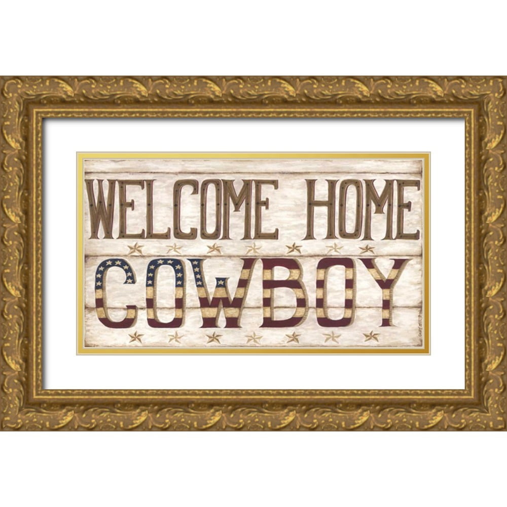 Shamp, Cindy 32x20 Gold Ornate Wood Framed with Double Matting Museum ...