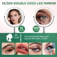 30x Magnifying Mirror, Lighted Makeup Mirror with 3 Colors Modes ...