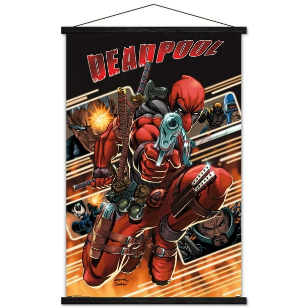 Marvel Comics - Deadpool - Attack Collage 40" x 24" Poster, by Trends ...