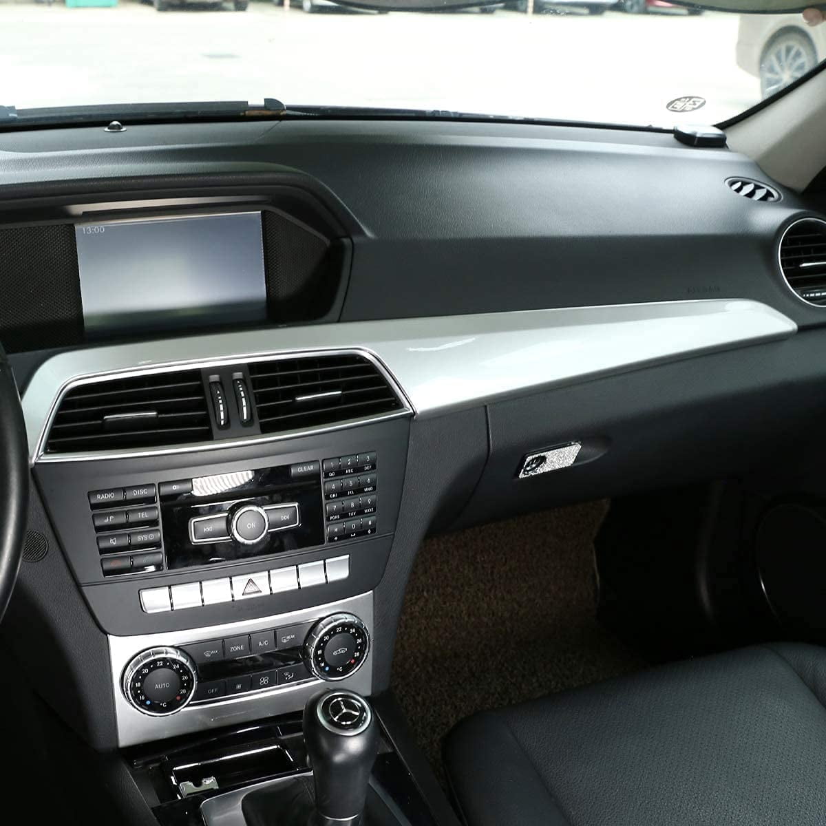 TINKI ABS Pine Wood Grain Car Center Console Dashboard Cover Panel for ...