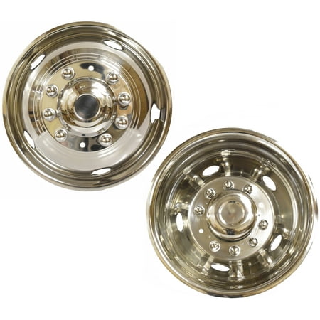 19.5” Ford 450 550 05~17 Stainless Steel Wheel Simulator Dually rim ...