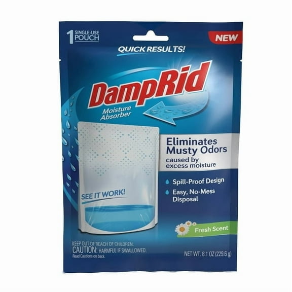 DampRid Reusable Moisture Absorber with Drop-In Tablet, Fresh Scent, 15 ...
