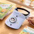 Blue USB Rechargeable Sun Visor with Fan, 3-Speed Cooling Empty Top Hat ...