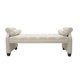 Jocelyn Tufted Roll Arm Entryway Bench, Sky Neutral - Walmart.com