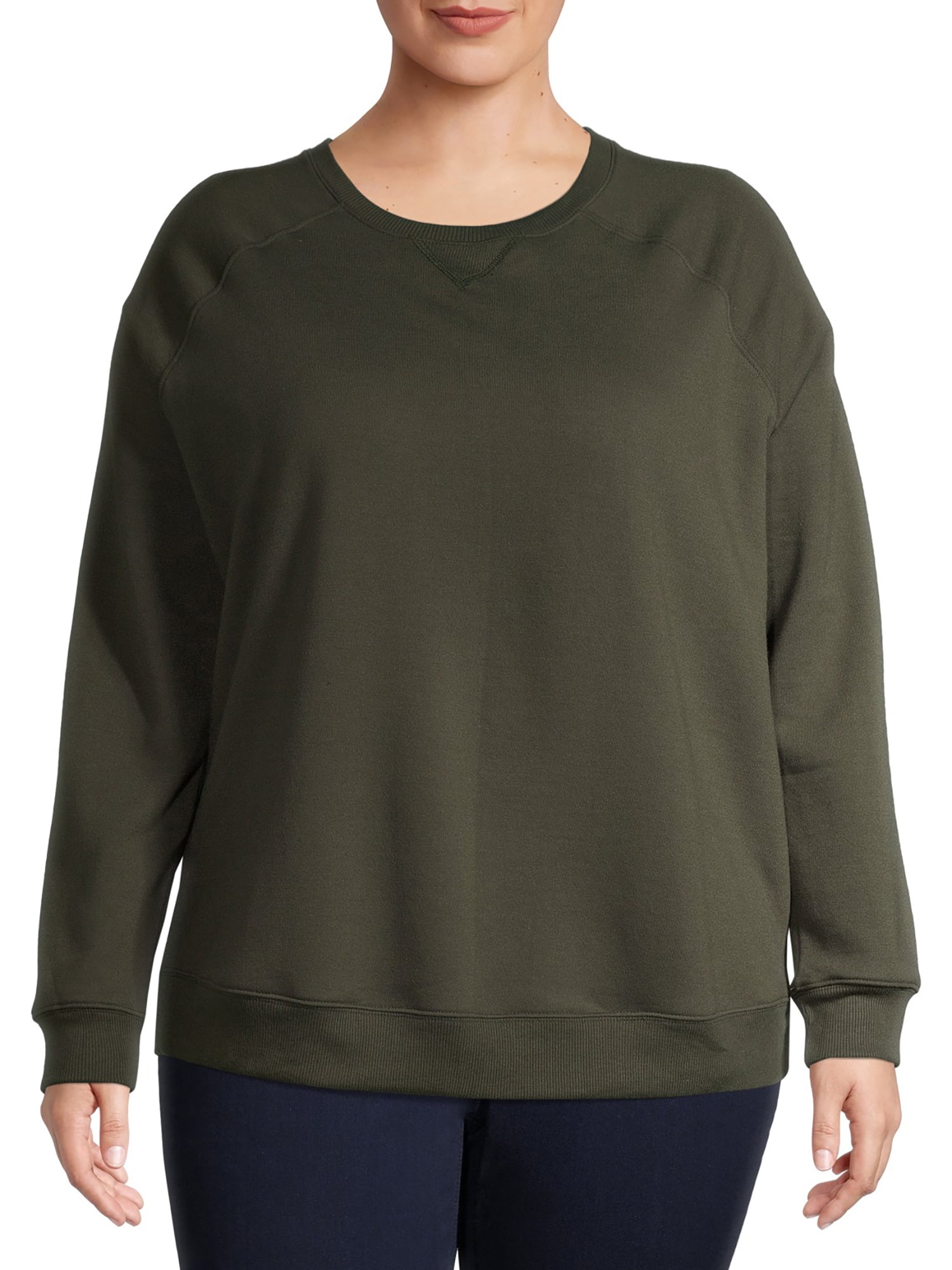 Terra & Sky Womens Plus Size Fleece Athleisure Sweatshirt - Walmart.com