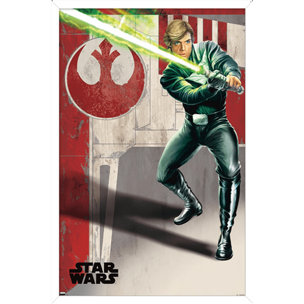 Star Wars: Return of the Jedi - Luke Wall Poster, 22.375" x 34", Framed ...