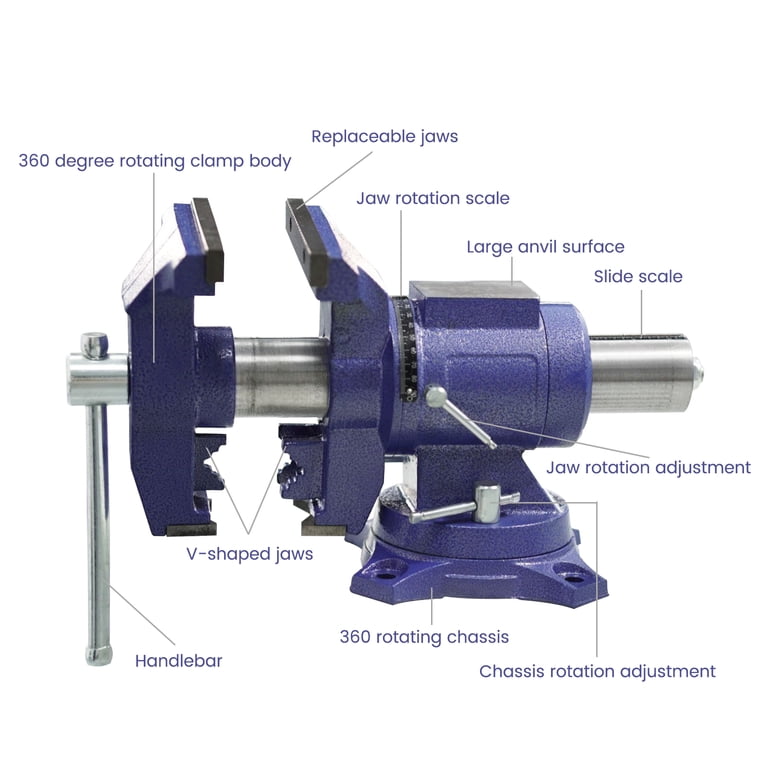Vice For Workbench Small Bench Bench Vice 6 Inch Bench Vise, Cast Steel ...
