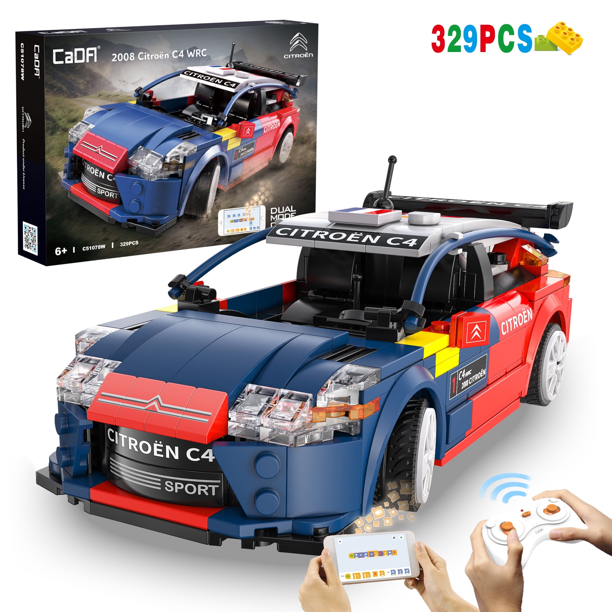 CaDA Speed Series Citroën C4 WRC Rally Car Building Blocks RC Car Model ...