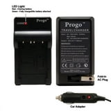 Progo NB-5L Digital Camera Battery Rapid Home & Travel Charger with Car ...