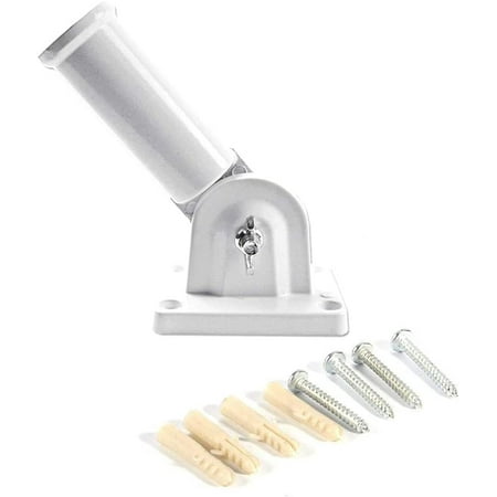 Wall Mounted Flag Pole Bracket, Adjustable Flag Pole Bracket, White ...