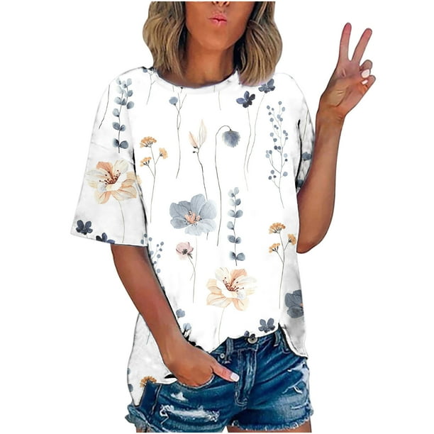 Testy Womens Plus Size Clearance Womens Summer Loose Printing Short